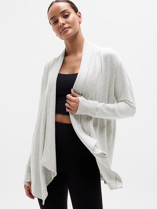 Stay Warm and Cozy with Athleta Pranayama Restore Wrap